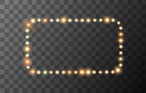 빛나는 빛 벡터 프레임 황금 전구 테두리 램프 사각형 배너 복고풍 광고판 서커스 영화관 카지노 디자인 0명에 대한 스톡 벡터 아트 및 기타 이미지 Istock