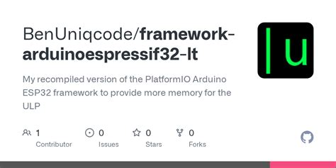 Github Benuniqcodeframework Arduinoespressif32 Lt My Recompiled Version Of The Platformio
