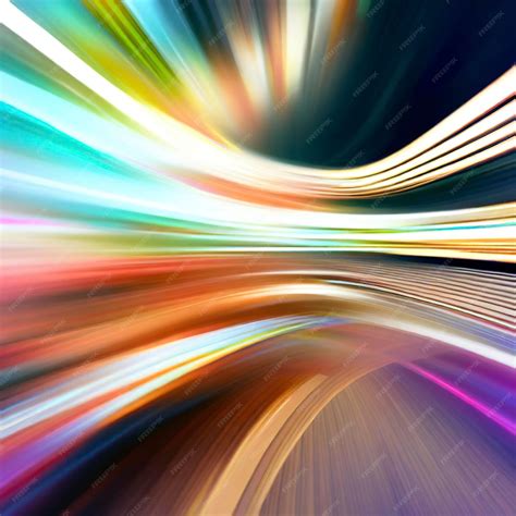 Premium Ai Image Abstract Colorful Speed Background With Lines In Shape Of Track Turn