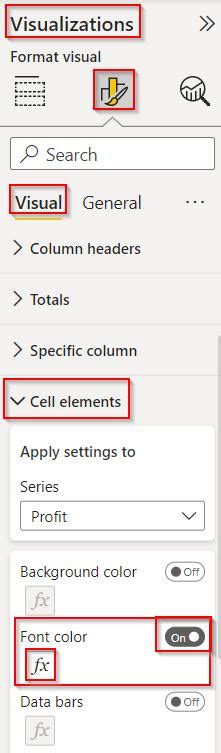power bi conditional formatting positive and negative numbers