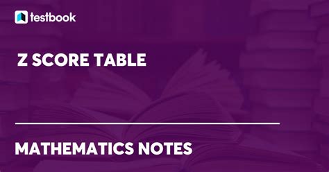 Z Score Table Learn Formula Types Table Area Using Examples