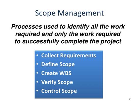 Scope Management