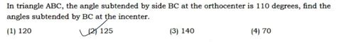 In Triangle ABC The Angle Subtended By Side StudyX