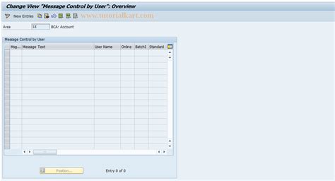 F D SAP Tcode Messages