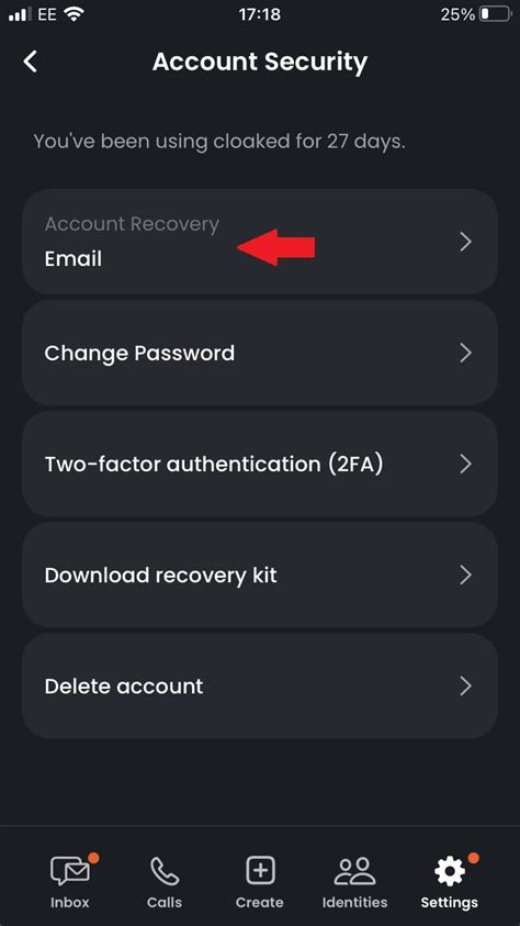 Changing Recovery Email Address Cloaked Support