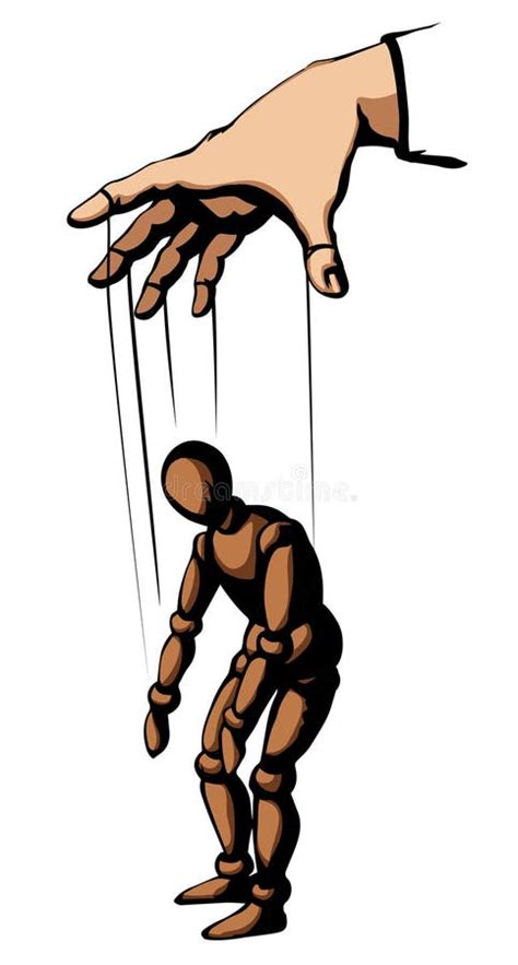 Man Is A Puppet Vector Drawing Stock Vector Illustration Of Character Emotion