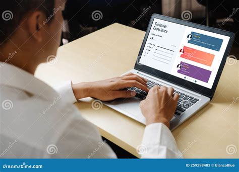 Customer Experience And Review Analysis By Modish Computer Software Stock Image Image Of
