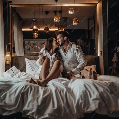 Premium Photo Beautiful Romantic Couple Relaxing On The Bed Before