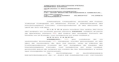 Suprema Corte De Justicia De La Nación Amparo Del Juicio De Amparo Y De La Lectura