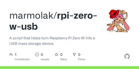 Github Marmolakrpi Zero W Usb A Script That Helps Turn Raspberry Pi Zero W Into A Usb Mass