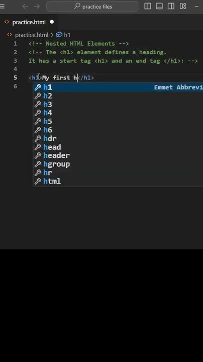The H1 Elements Html Coding Code Webdevelopment Htmlcode Html5