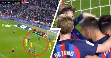 Spotted Barca Players Rush Towards Ferran Despite Sergi Roberto Scoring A Goal Football