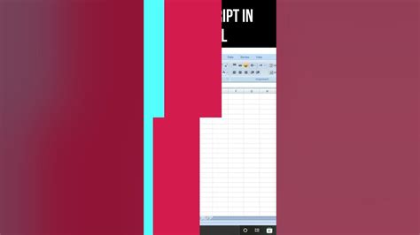Superscript In Excel Excel Tips And Tricks Shortvideo Shorts Excel Exceltipsandtricks