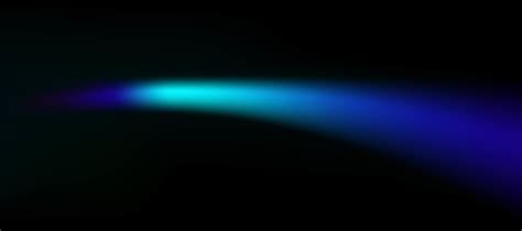 혜성 사격 효과 또는 밤하늘에 빛나는 소행성 파란색 발광 물체입니다 아름 다운 빛이 번쩍입니다 어두운 배경에 빛나는 줄무늬가 있다 배너 포스터 웹 디자인을 위한 벡터 디자인