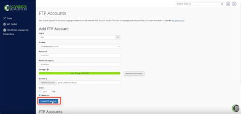 How To Create And Manage FTP Account Cyber Developer BD Support Portal