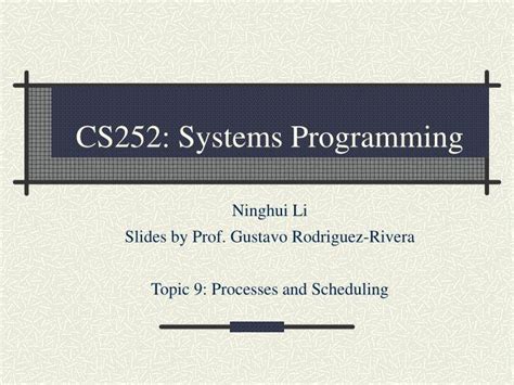 Ppt Cs252 Systems Programming Powerpoint Presentation Free Download