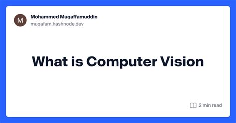 mohammed muqafamuddin on linkedin what is computer vision