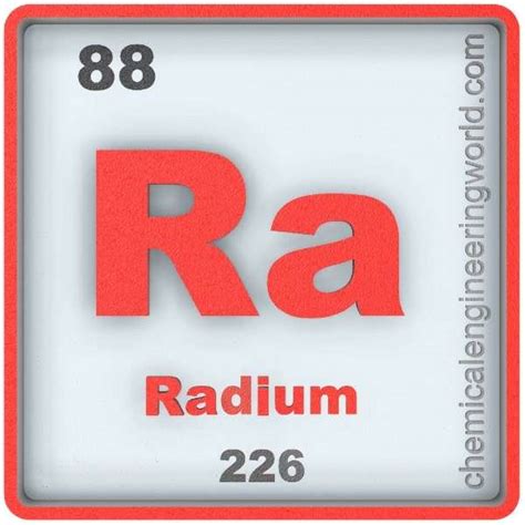 Radium Element Properties And Information Chemical Engineering World