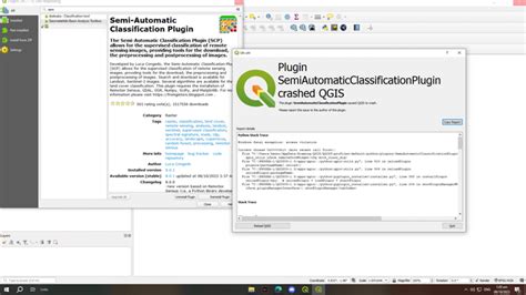 Semi Automatic Classification Plugins Makes My Qgis Crash R Qgis
