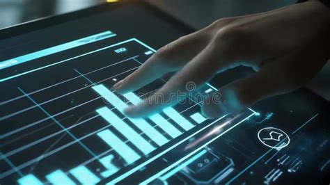 Businessman Analyzing Data On Futuristic Touchscreen Interface Stock Video Video Of Digital