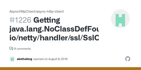 Getting Javalangnoclassdeffounderror Ionettyhandlerssl