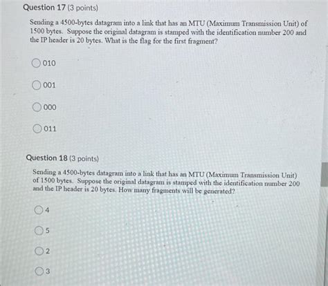 Solved Question 16 3 Points Consider A Datagram Network
