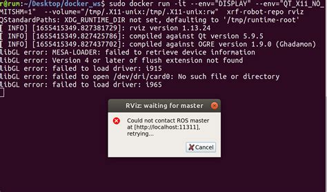 Running A Docker Container With A GUI Application With Host Network Mode ROS Answers Archive