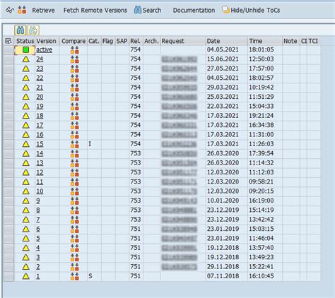 Sap Abap Central Hide Toc Transports In Abap Version Management