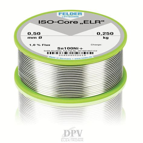 Lötdraht ISO-Core® ELR Sn100Ni+ | DPV Elektronik-Service GmbH