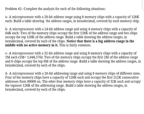 Solved Problem 2 Complete The Analysis For Each Of The
