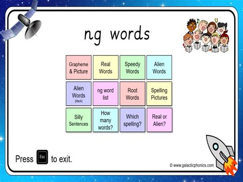 Ng Phonics Worksheets And Games Galactic Phonics