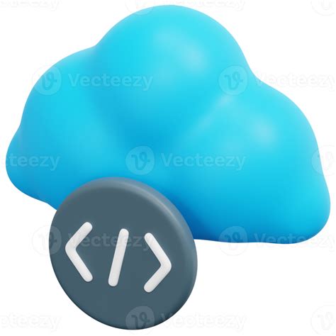 Cloud Coding 3d Render Icon Illustration 11650516 Png