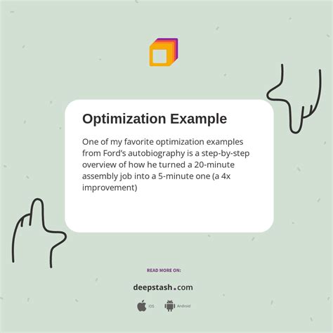 Optimization Example Deepstash