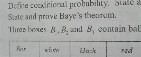 Define Conditional Probability State A State And Prove Baye S Theorem T