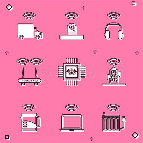 Set Smart Truck Security Camera Headphones Router And Wi Fi Signal Processor With