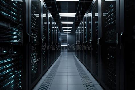 Server Room Interior Data Center Generative Ai Stock Illustration Illustration Of Security