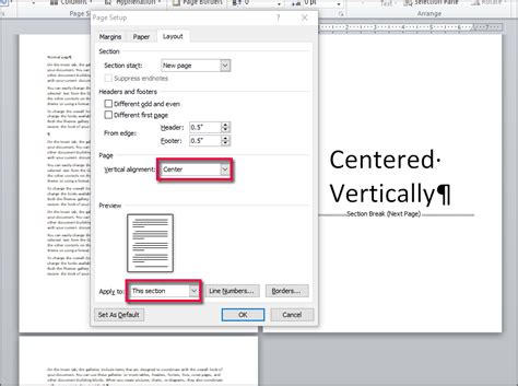 Vertically Center Content In Single Page In Word