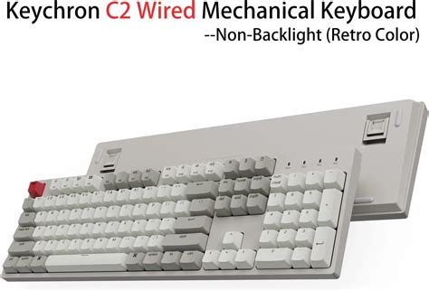 Buy Keychron C2 104 Keys Wired Mechanical Keyboard USB Type C Braid Cable ABS Retro Color