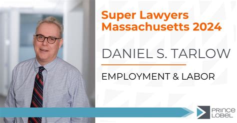Daniel Tarlow Was Selected To The 2024 Massachusetts Super Lawyers List