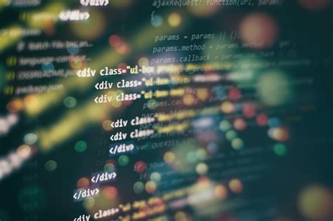 Premium Photo Css Javascript And Html Usage Monitor Closeup Of Function Source Code