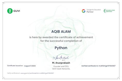 Aqib Alam On Linkedin Hey Folks I Just Completed A Amazing Python Course 🚀 Thanks For The