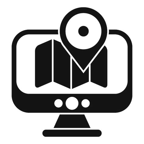 Premium Vector Online Gps Navigation App Showing Location On A Computer Screen