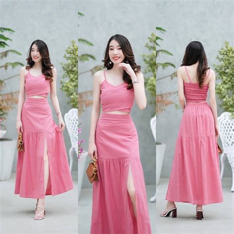 Tan Theta เสื้อผ้าแฟชั่น เสื้อผ้าผู้หญิง เดรสออกงาน ชุดเข้าเซต สี ชมพู พร้อมส่ง Th Tan Theta เสื้อผ้าแฟชั่น เสื้อผ้าผู้หญิง เดรสออกงาน ชุดเข้าเซต สี ชมพู พร้อมส่ง Th