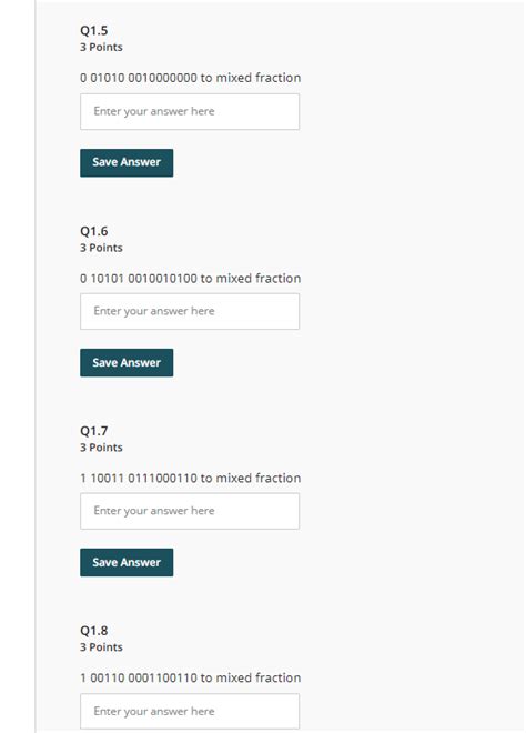 Solved Q1 Convert The Following Numbers From Decimal To