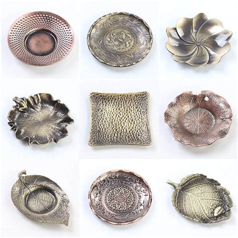 1pcs 음료 차 코스터 내열성 합금 구리 차 쟁반 커피 컵 매트 서비스 테이블 Teaware 홀더 테이블 장식찻쟁반 Aliexpress