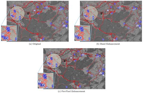 Visualization Of A Gis Dataset The Original Image A Is Contrast