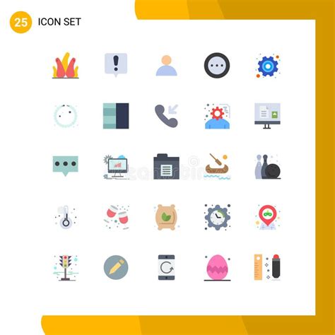 25 Universal Flat Color Signs Symbols Of Labor Day Avatar Radio Loading Stock Vector