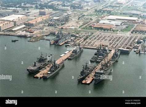 An Aerial View Of A Section Of The Naval Station Looking North