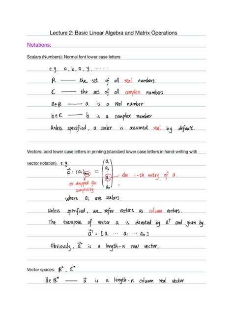 math3322 2 basic linear algebra and matrix operations pdf matrix