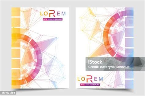 과학 브로셔 디자인 템플릿 벡터 전단지 레이아웃 연결된 선과 점이있는 분자 구조 잡지 전단지 표지 포스터 디자인을위한 요소와 과학 패턴 원자 Dna Dna에 대한 스톡 벡터